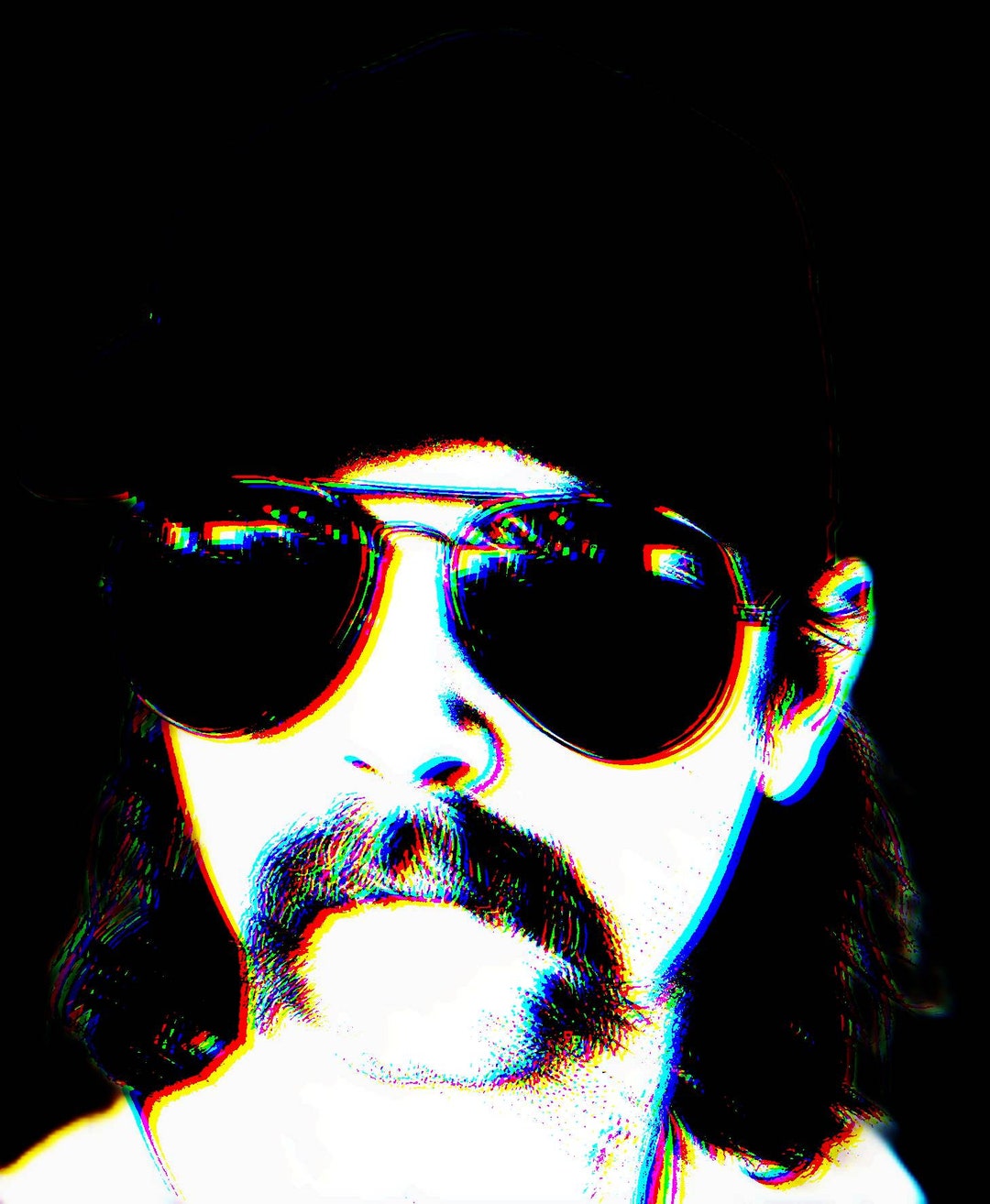 Aviator Mullet & Mustache - Etsy