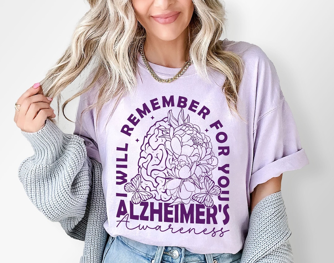 I Will Remember for You Alzheimer Awareness Shirt, Floral Memory Loss ...