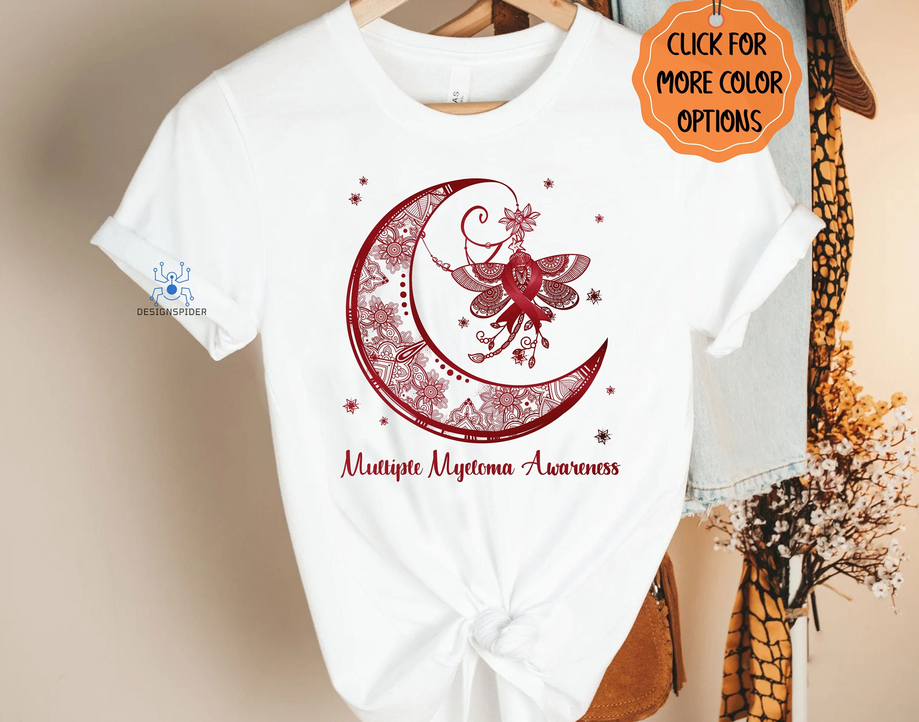 Burgundy Moon Multiple Myeloma Awareness Shirt, Burgundy Ribbon Shirt ...