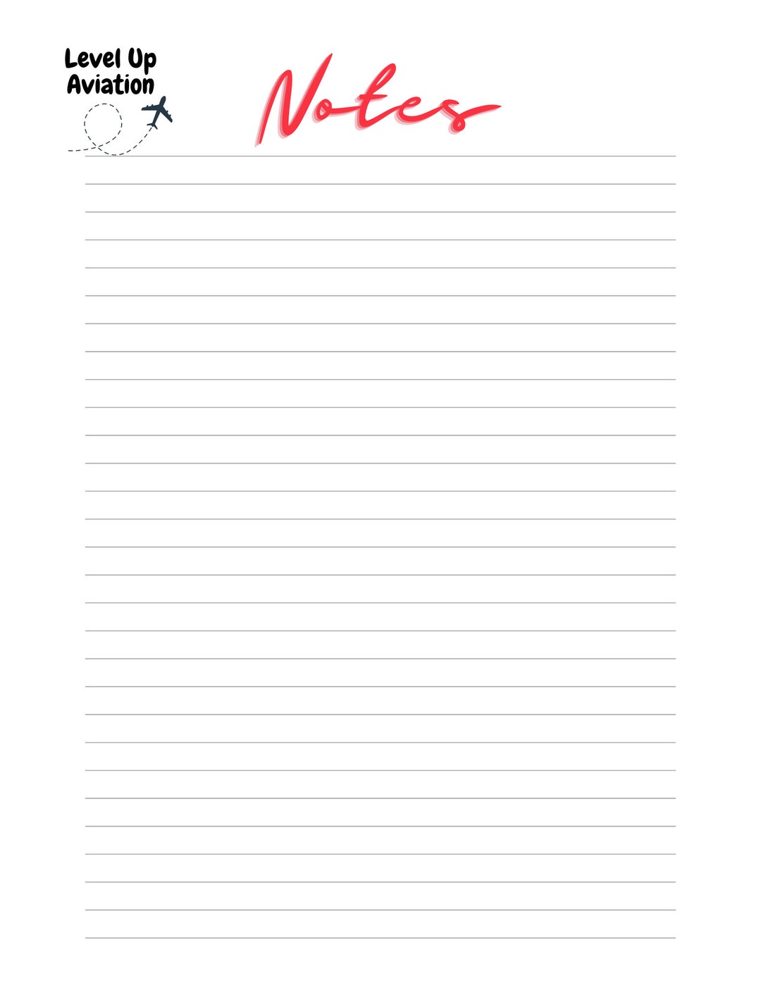 Level up Aviation Notes - Etsy