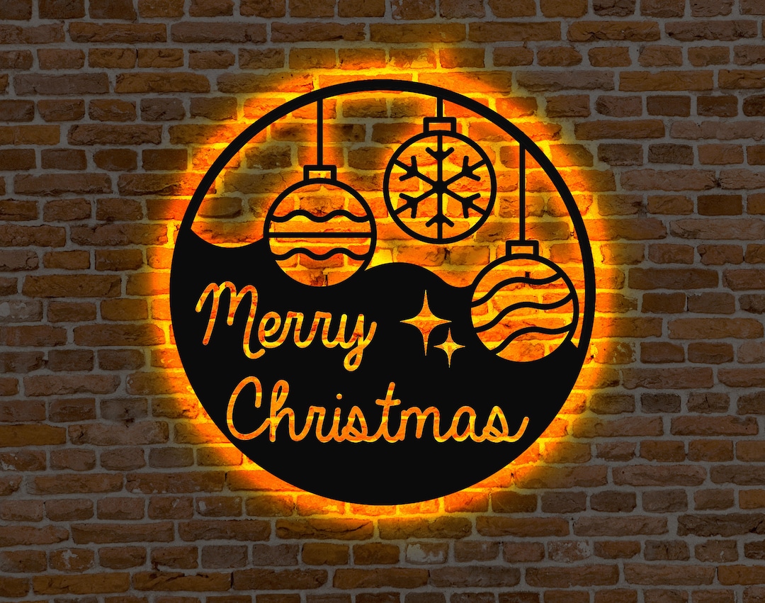 Metal Sign With Led Custom Business Backlit Signs Custom Christmas ...