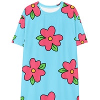 Homer Simpson Muumuu Dress. Pink Floral T-shirt Dress / King Homer ...