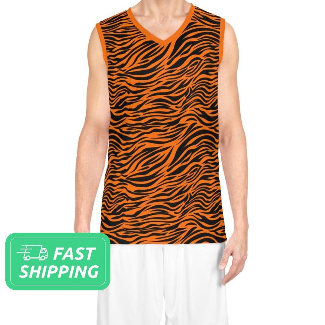 Tiger Stripe Basketball Jersey / Tiger Pattern Basketball Jersey ...