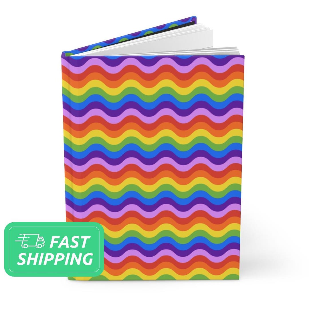 Rainbow Wave Journal / Rainbows Pattern Journal / Hardcover Notebook ...