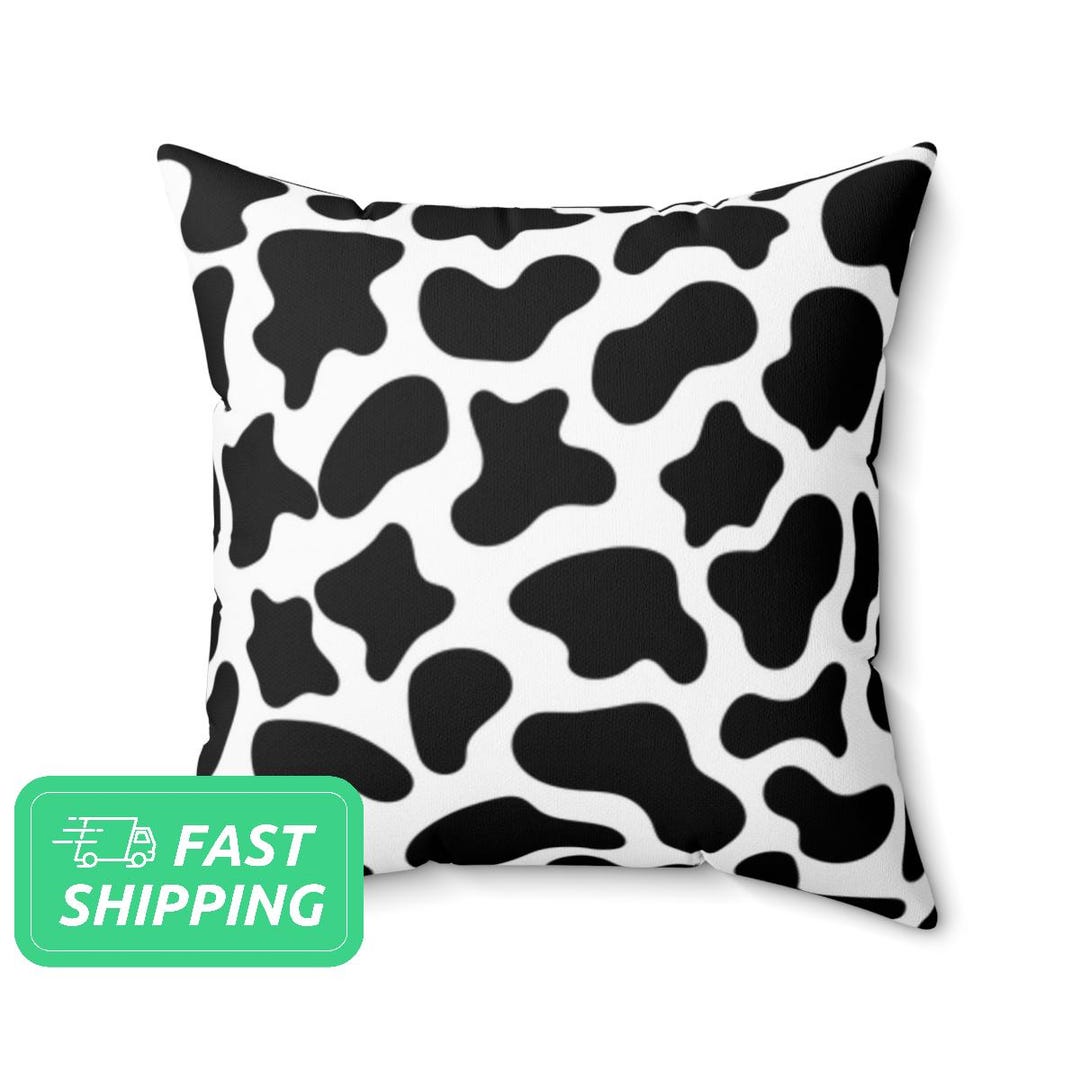 Cow Pattern Square Pillow / Cow Print Square Pillow - Etsy