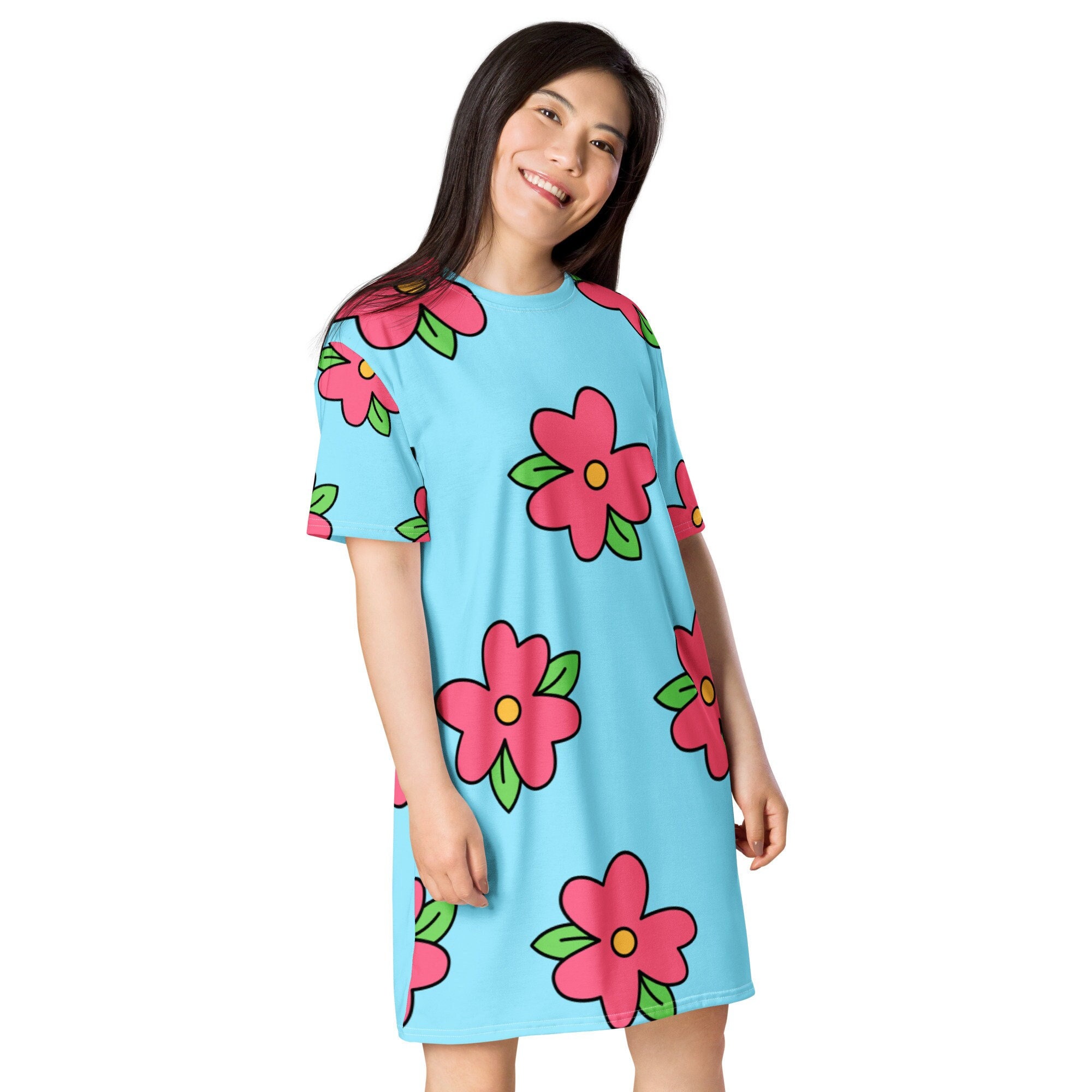 Homer Simpson Muumuu Dress. Pink Floral T-shirt Dress / King Homer ...