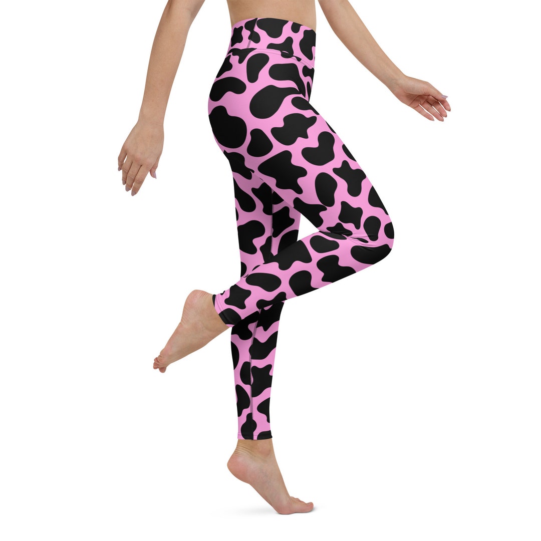 Cow Print Leggings - Etsy