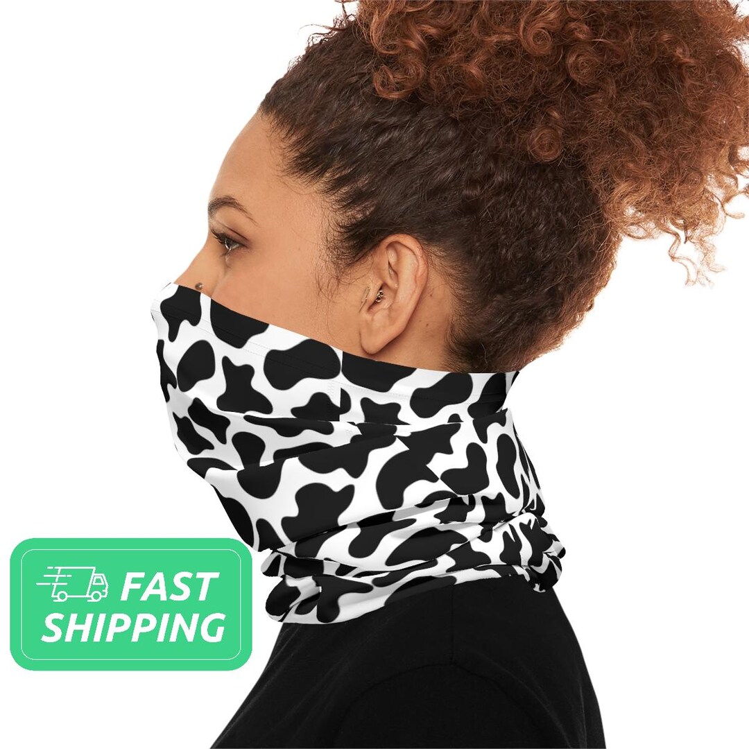 Cow Pattern Neck Gaiter / Cow Print Neck Gaiter / Bandana / Lightweight ...