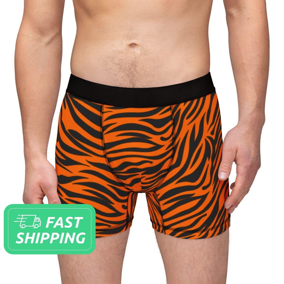 Tiger Stripe Men's Boxers / Tiger Pattern Men's Boxers - Etsy