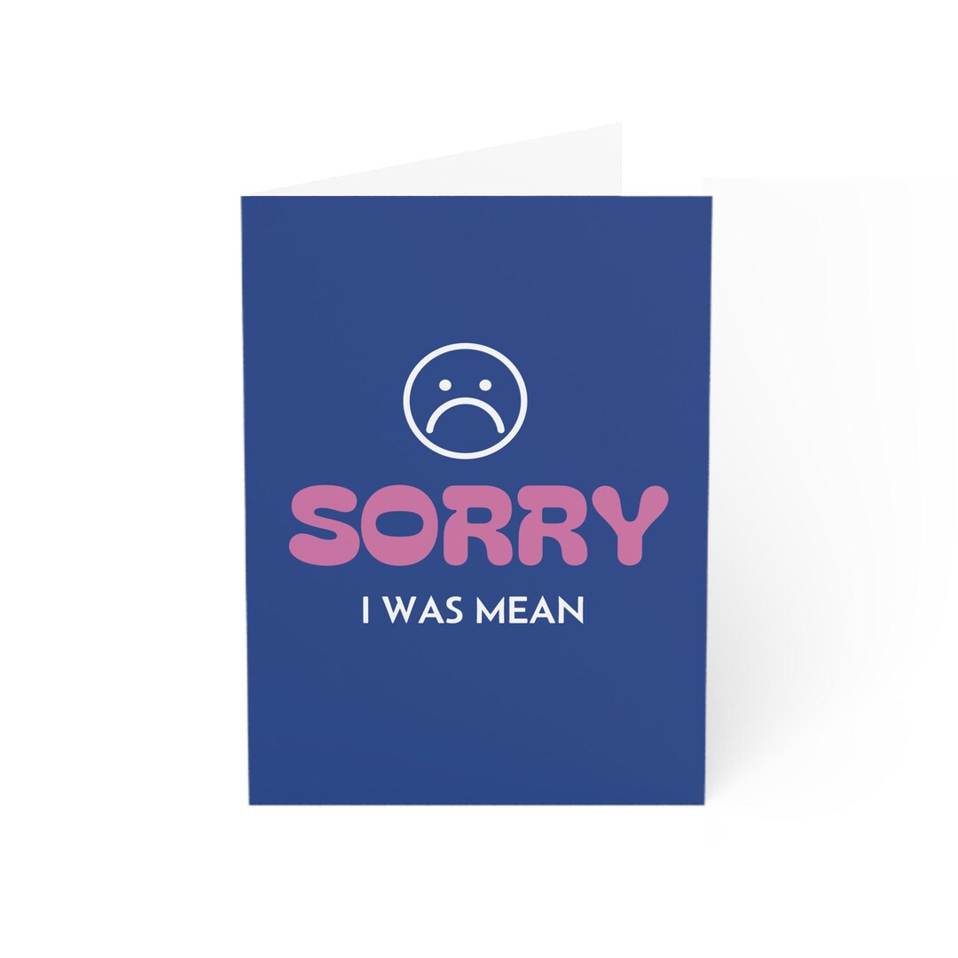 Sorry I Was Mean Card, Apology Notes, Sorry Gift, Apology Idea - Etsy