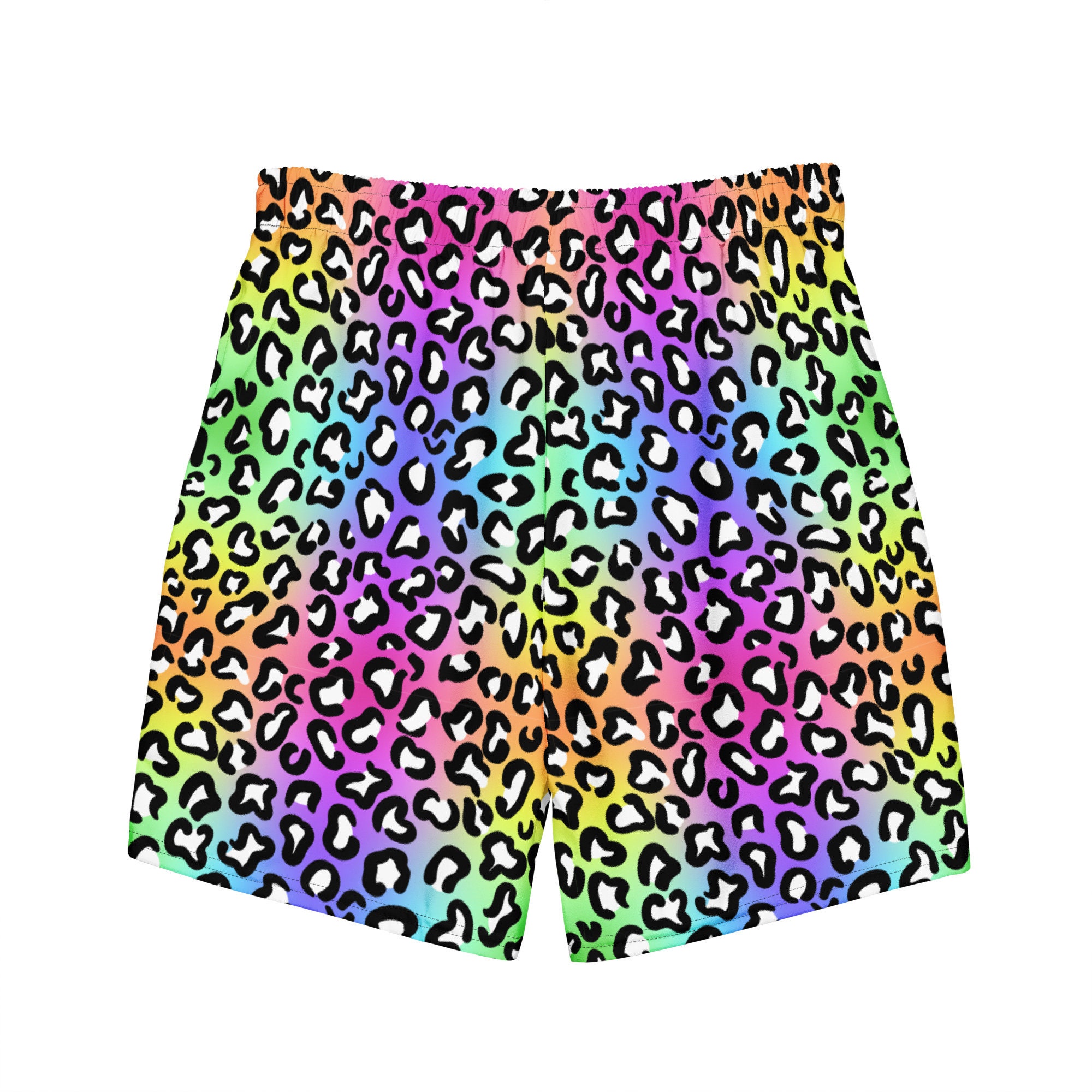 Rainbow Leopard Men's Swim Trunks - Etsy