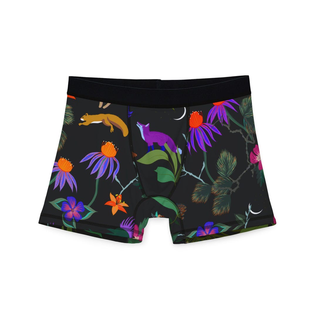 Nature Pattern Men's Boxers / Forest Pattern Men's Boxers - Etsy