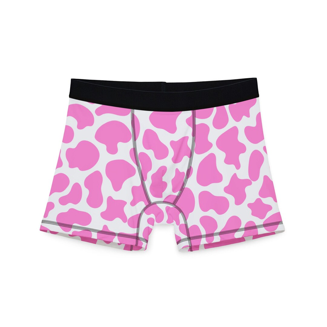 Pink Cow Men's Boxers / Cow Pattern Men's Boxers - Etsy