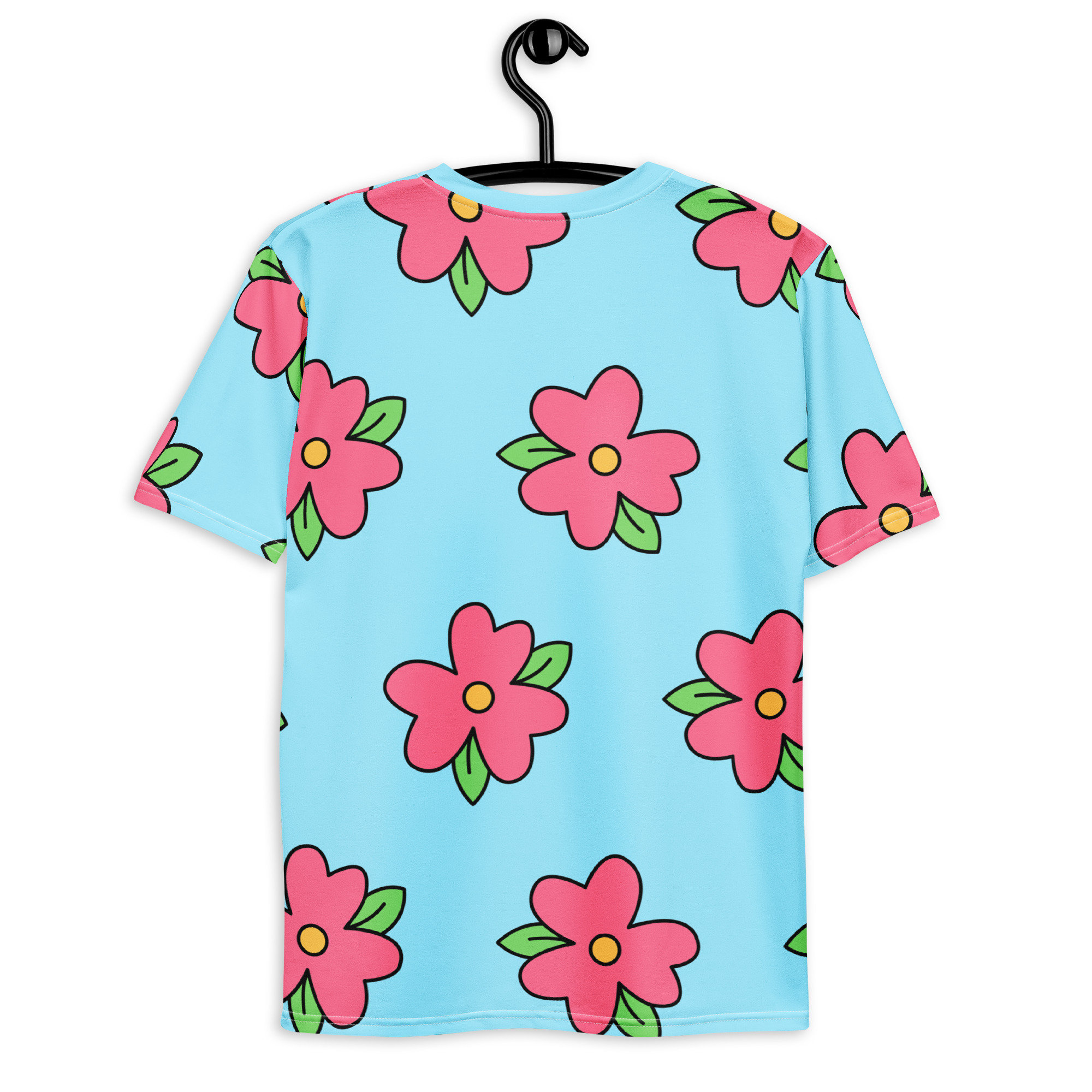 Homer Simpson Flower T-shirt. Pink Flowers. Floral Pattern Printed ...