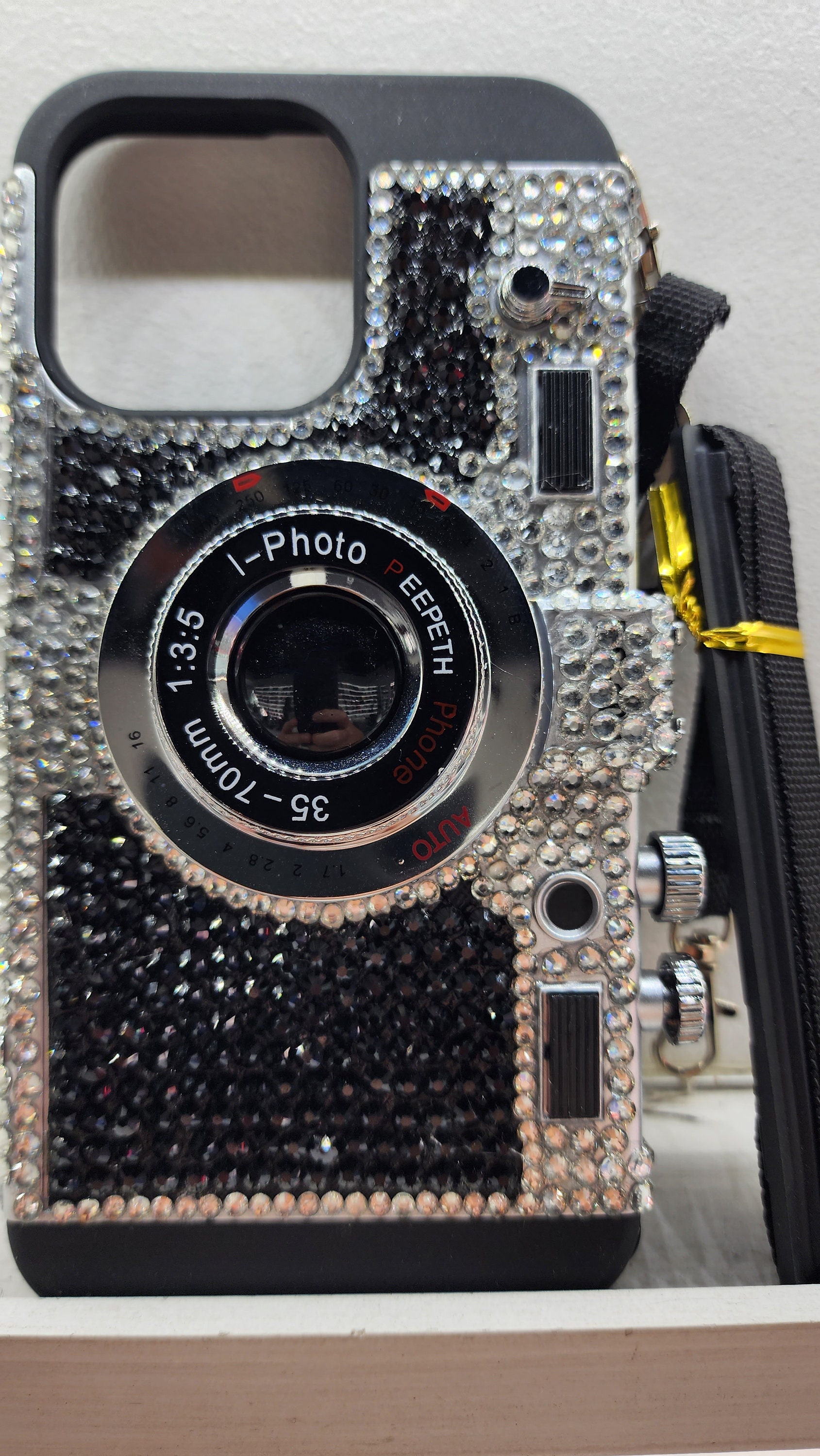 Bling Camera Rhinestone Case Cover for iPhone 11 12 13 14 15 16 17 Pro ...