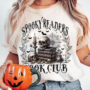 Spooky Readers Book Club Png, Halloween Png, Spooky Season Png, Retro ...