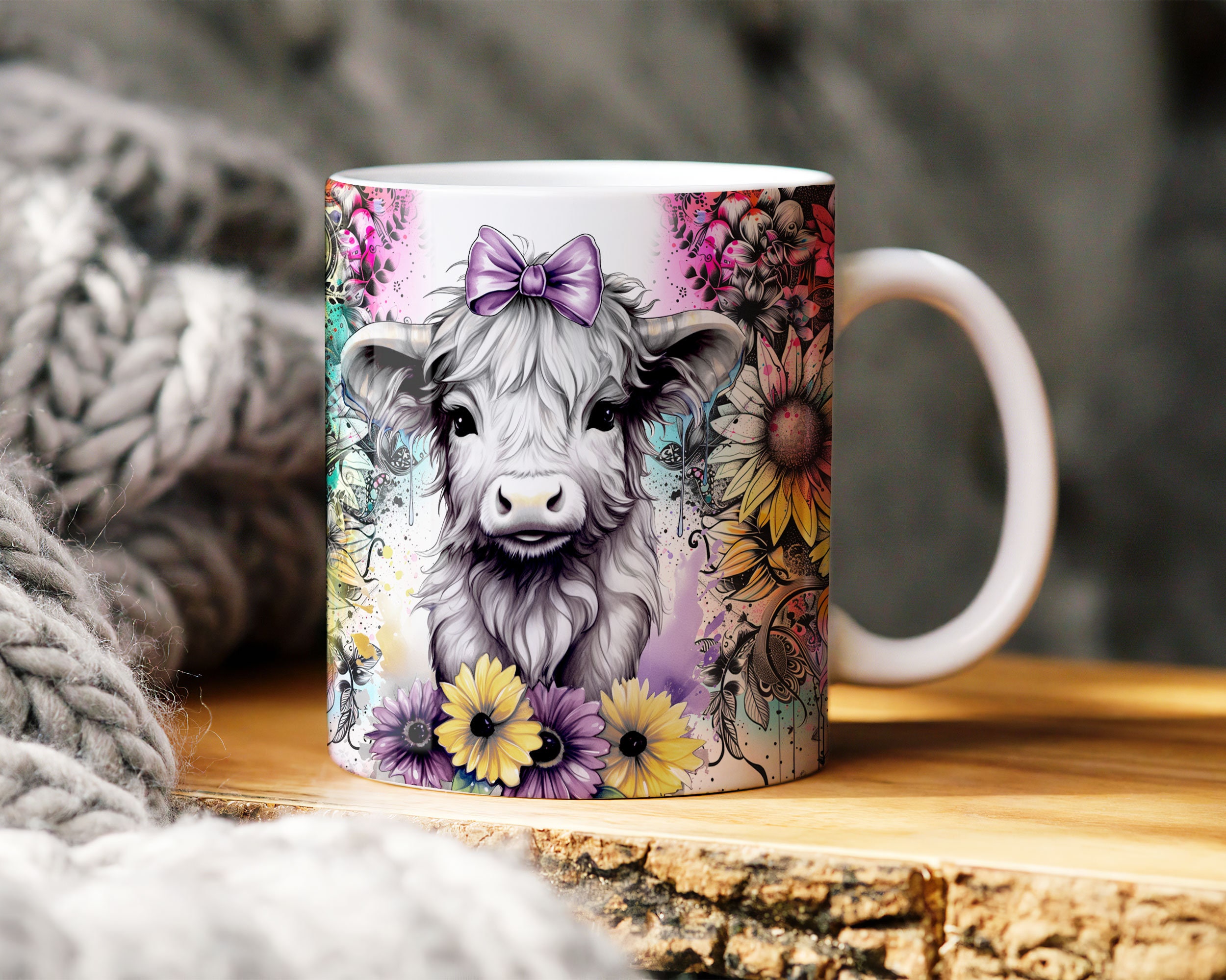 Baby Highland Cow Mug Wrap, Just A Girl Who Loves Highland Cows Mug ...