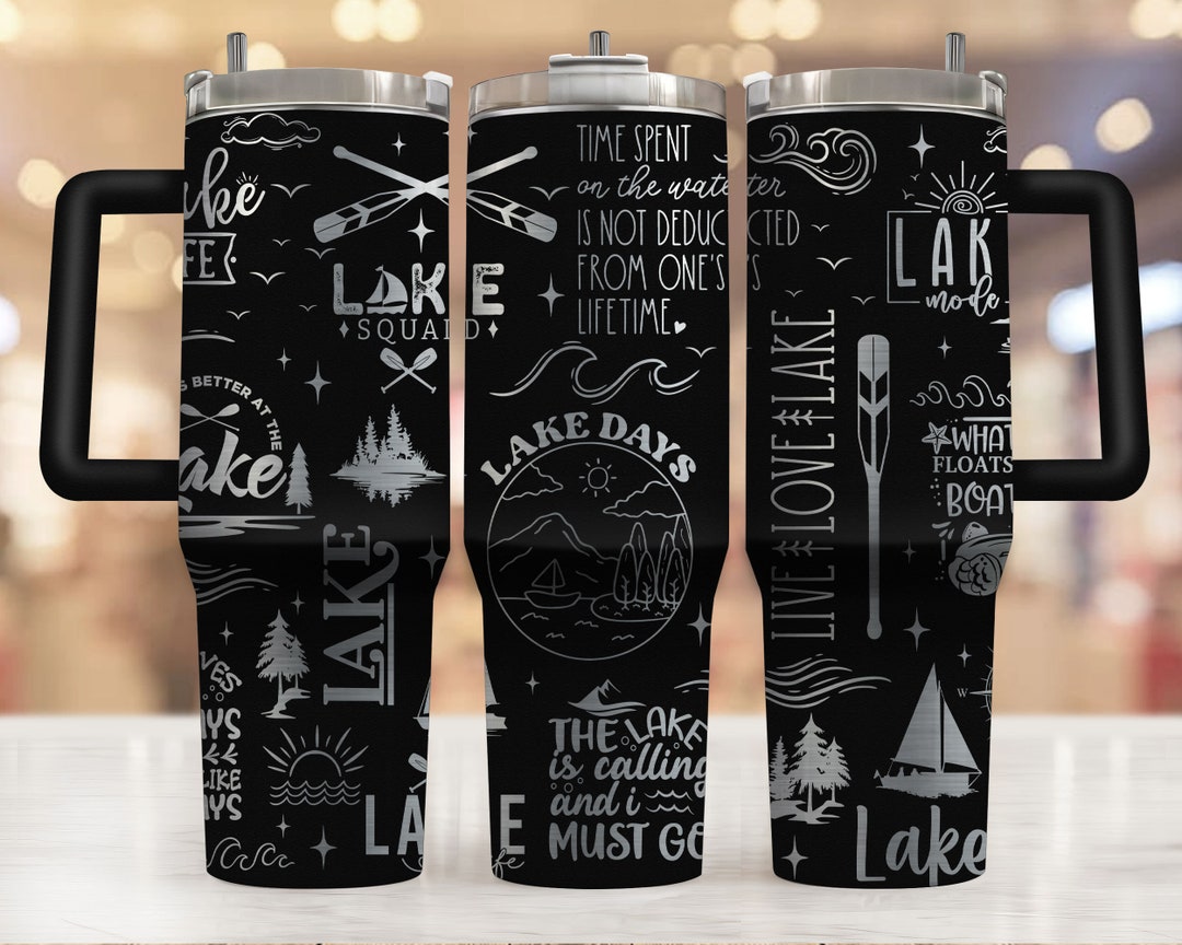 40oz Tumbler Engraved Lake Life What Happens at the Lake Laser Engraved ...