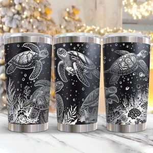 Turtle Tumbler Wrap Laser Svg, 20oz Laser Engraved Baby Turtle Tumbler ...