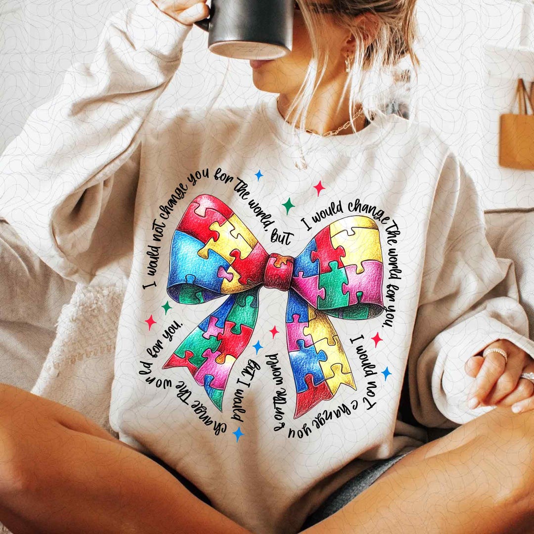 Austim Bow, Autism Png, Autism Awareness Png, Coquette Bow Png, Austism ...