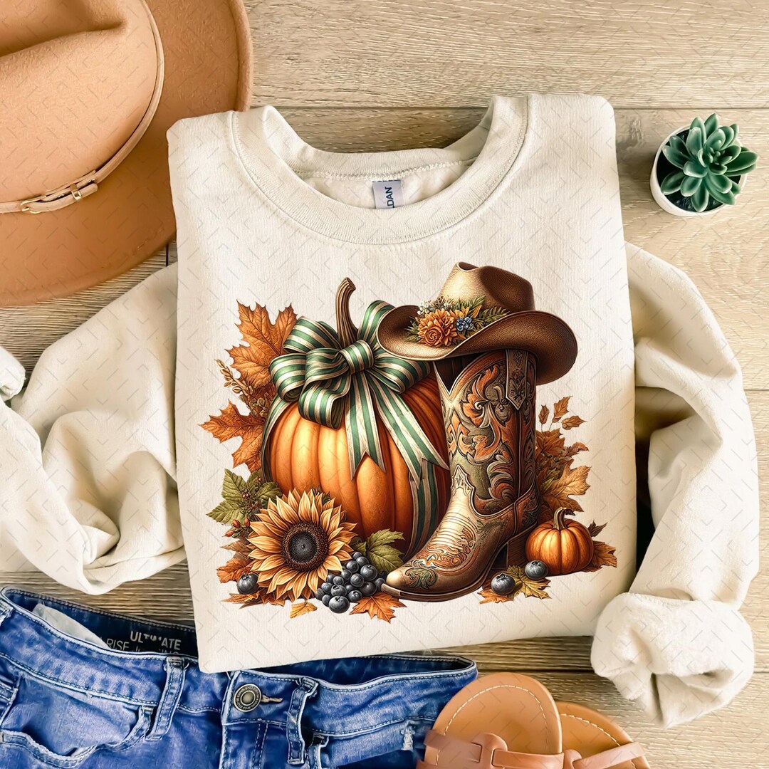 Howdy Pumpkin Png, Western Fall Png, Fall Png, Fall Coquette Bow PNG ...