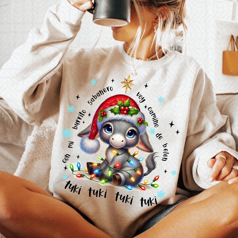 Mi Burrito Sabanero Mexican PNG, Feliz Navidad Digital Download, Tuki ...