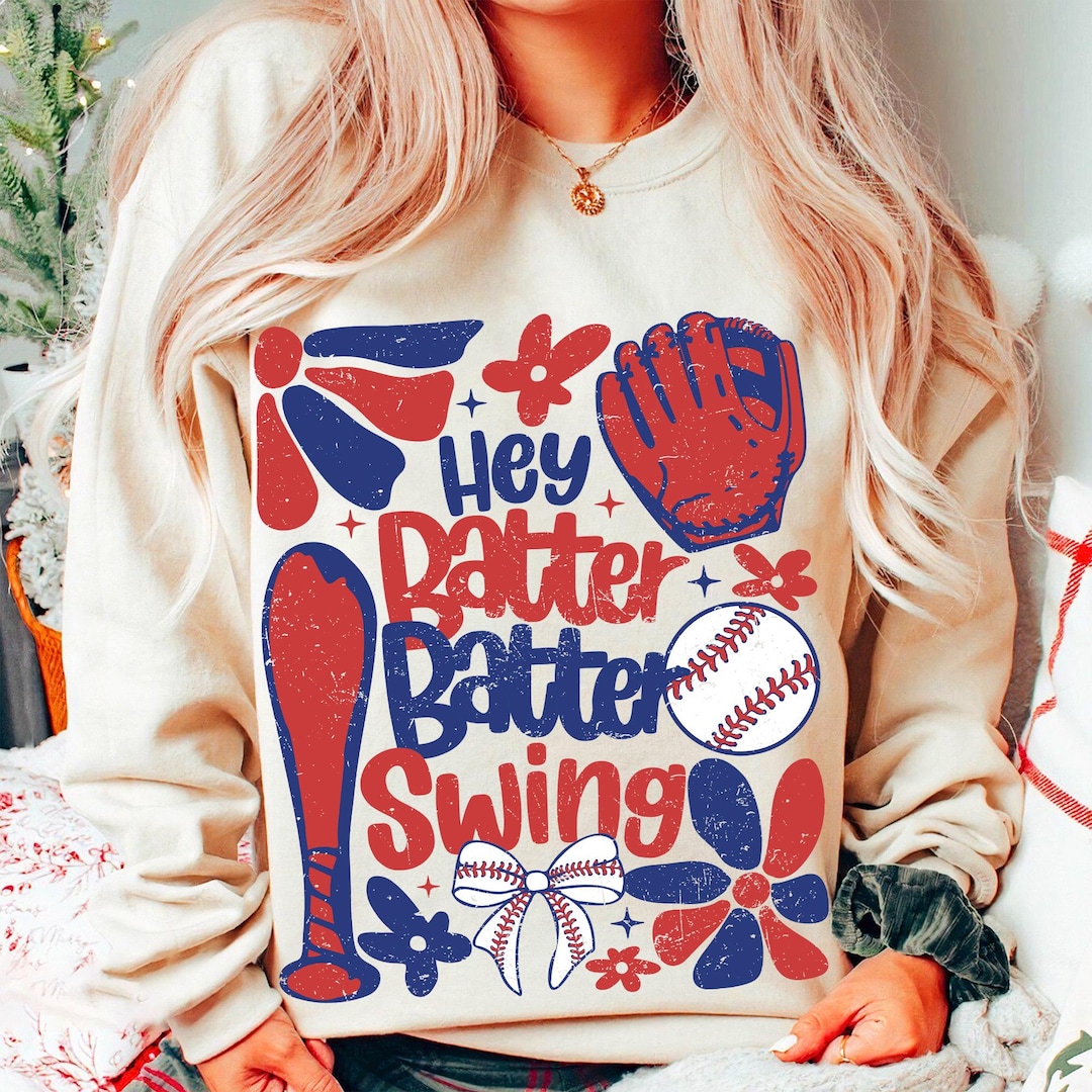 Baseball Batter Batter Swing Png, Baseball Boho Floral Png, Game Day ...