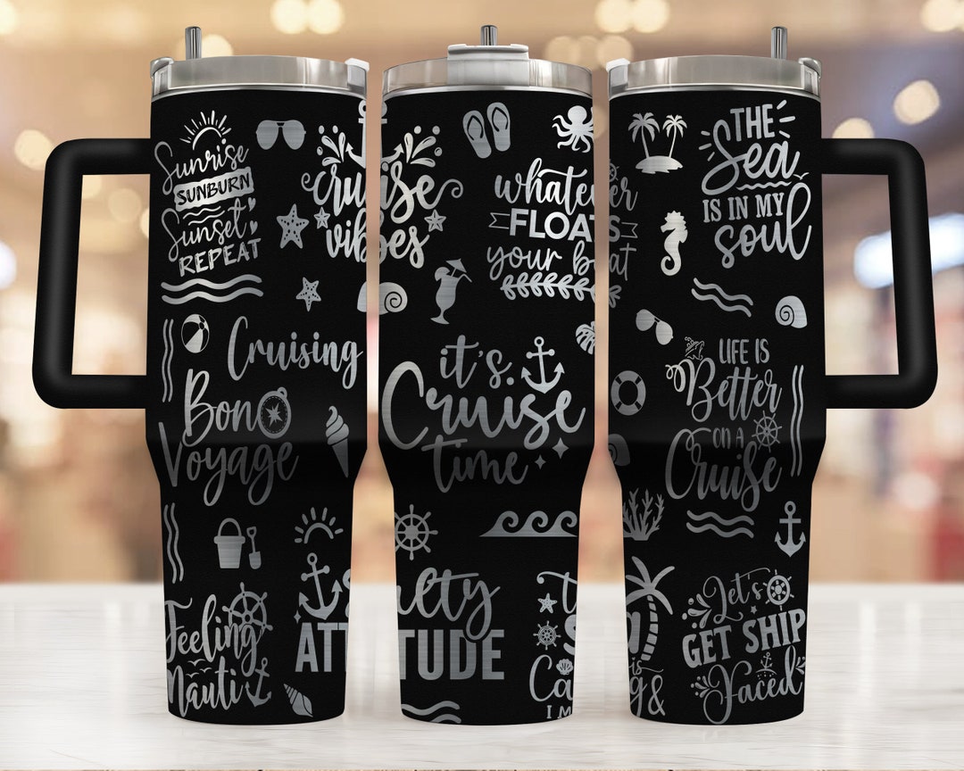 40 Oz Laser Engraved Cruise Vacation Cruise Ship Full Wrap Design for ...