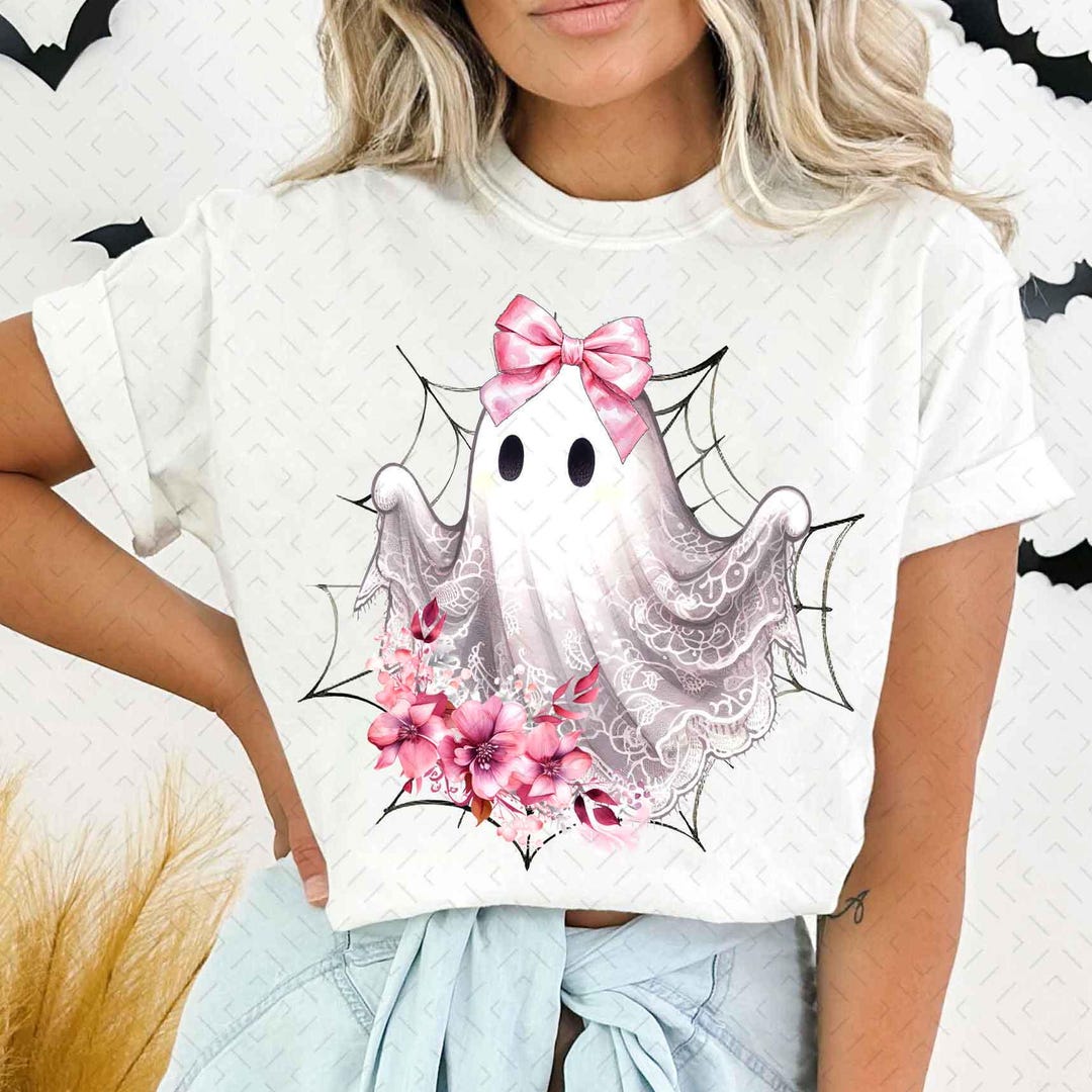 Pink Halloween Lace Ghost Png, Spooky Coquette Png, Girly Ghost Lacey ...