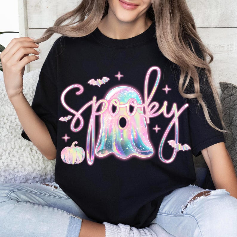 Cute Pink Neon Spooky Ghost Png, Boo Bow Png, Neon Halloween PNG, Boo ...