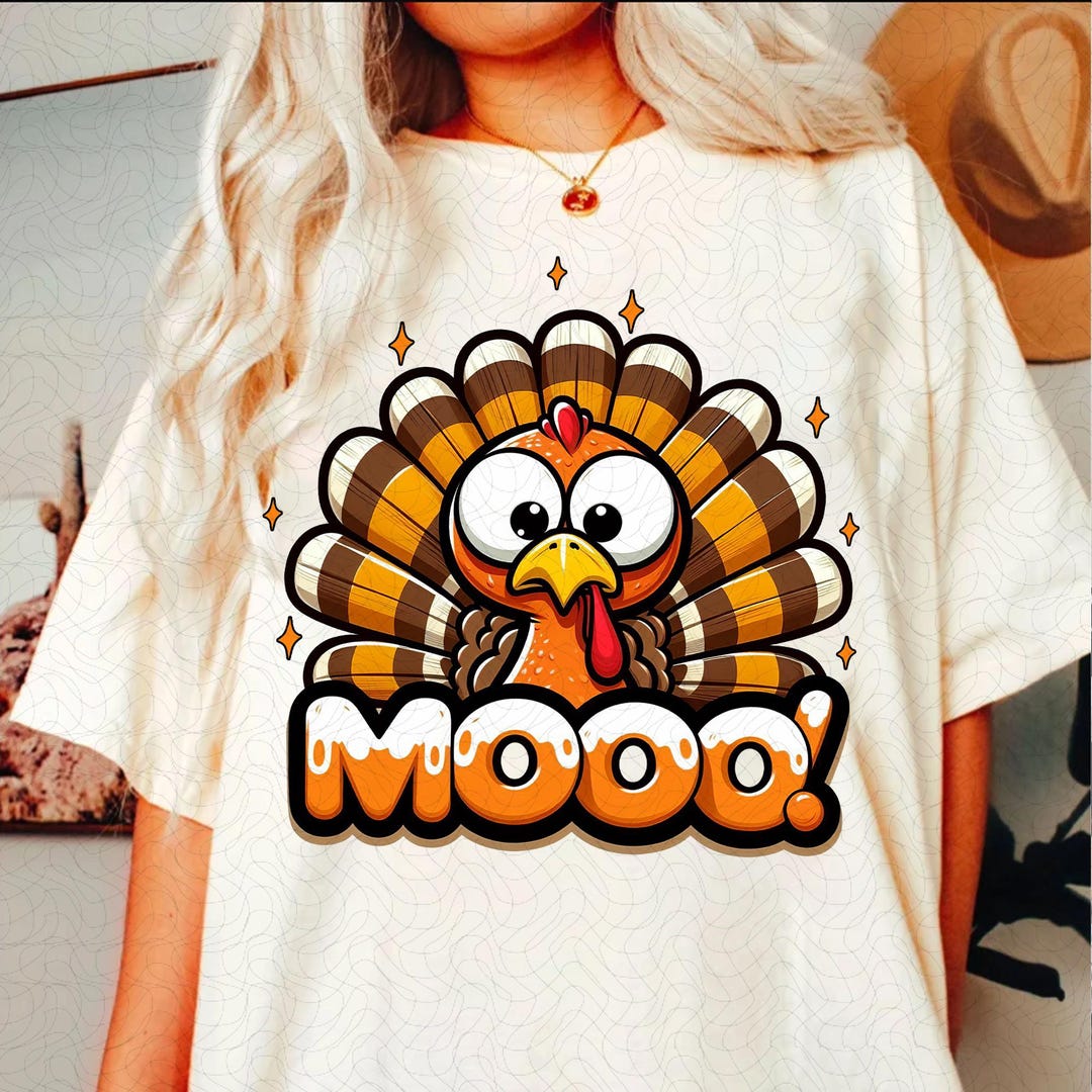 Funny Thanksgiving Turkey Moo Png, Turkey Png, Thanksgiving Turkey Png ...