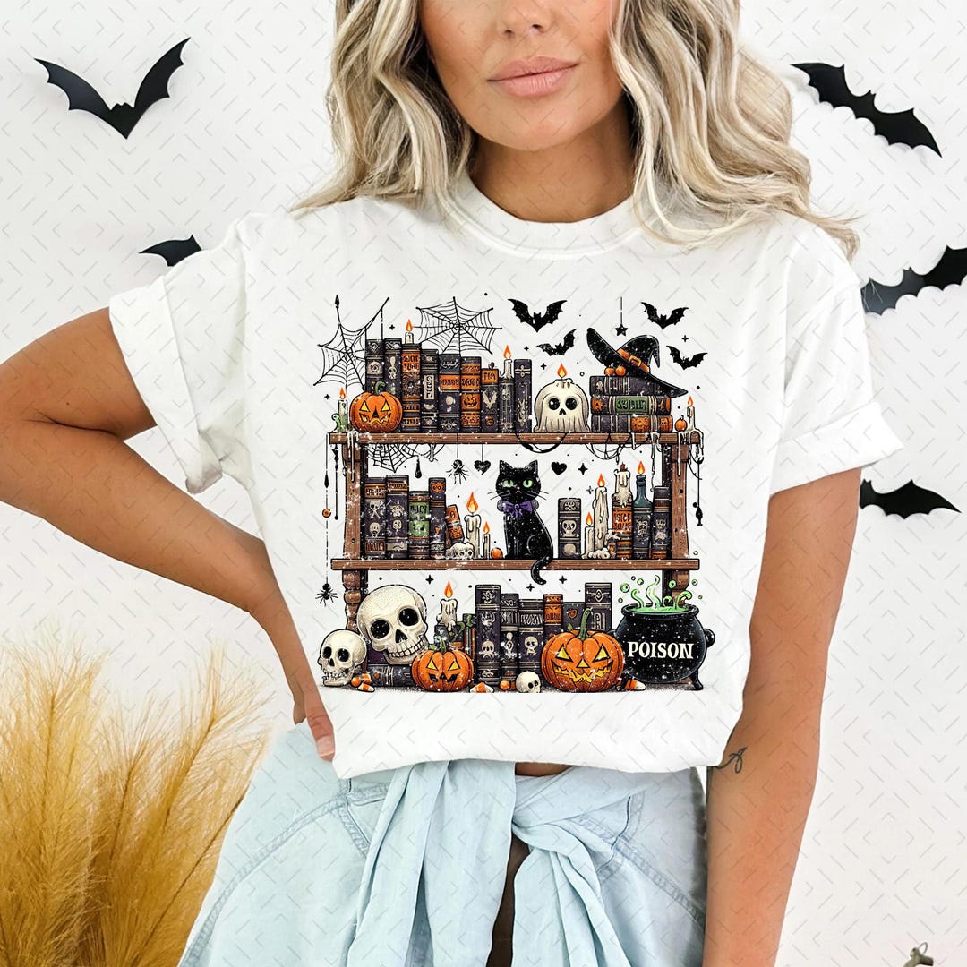 Halloween Library Png, Ghost Books Halloween Png, Teacher Halloween Png ...