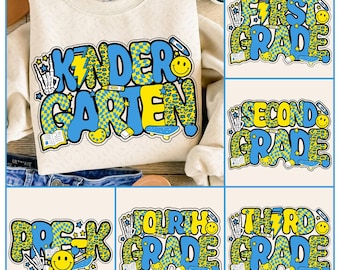 Retro Back to School Bundle, Teacher PNG, Kindergarten, First Day of ...