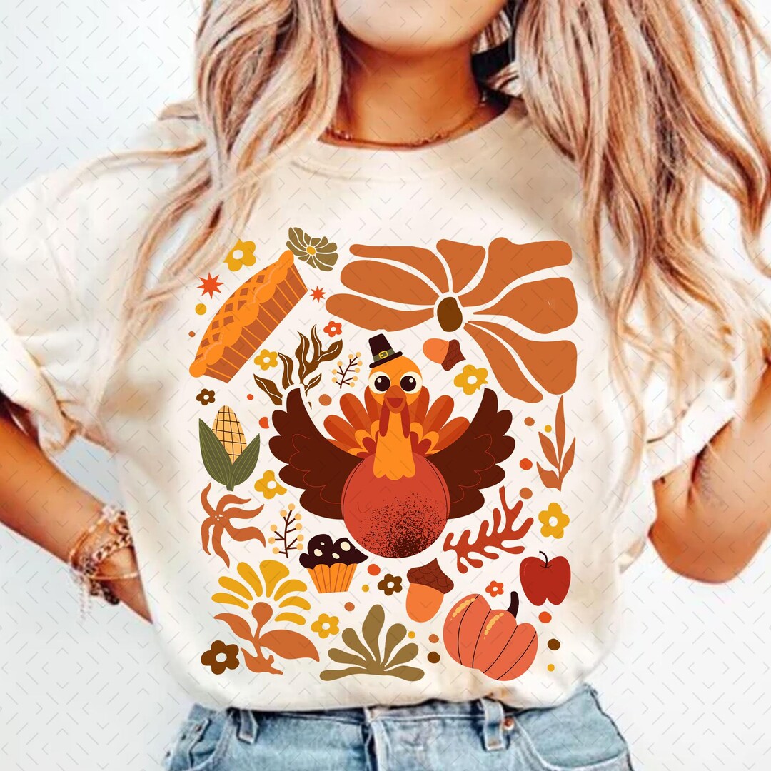 Boho Floral Turkey Png, Turkey Png, Thanksgiving Png, Gobble Png, Fall ...
