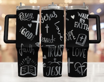 God Tumbler Laser Svg, Christian 40oz Tumbler Full Wrap Laser Svg ...