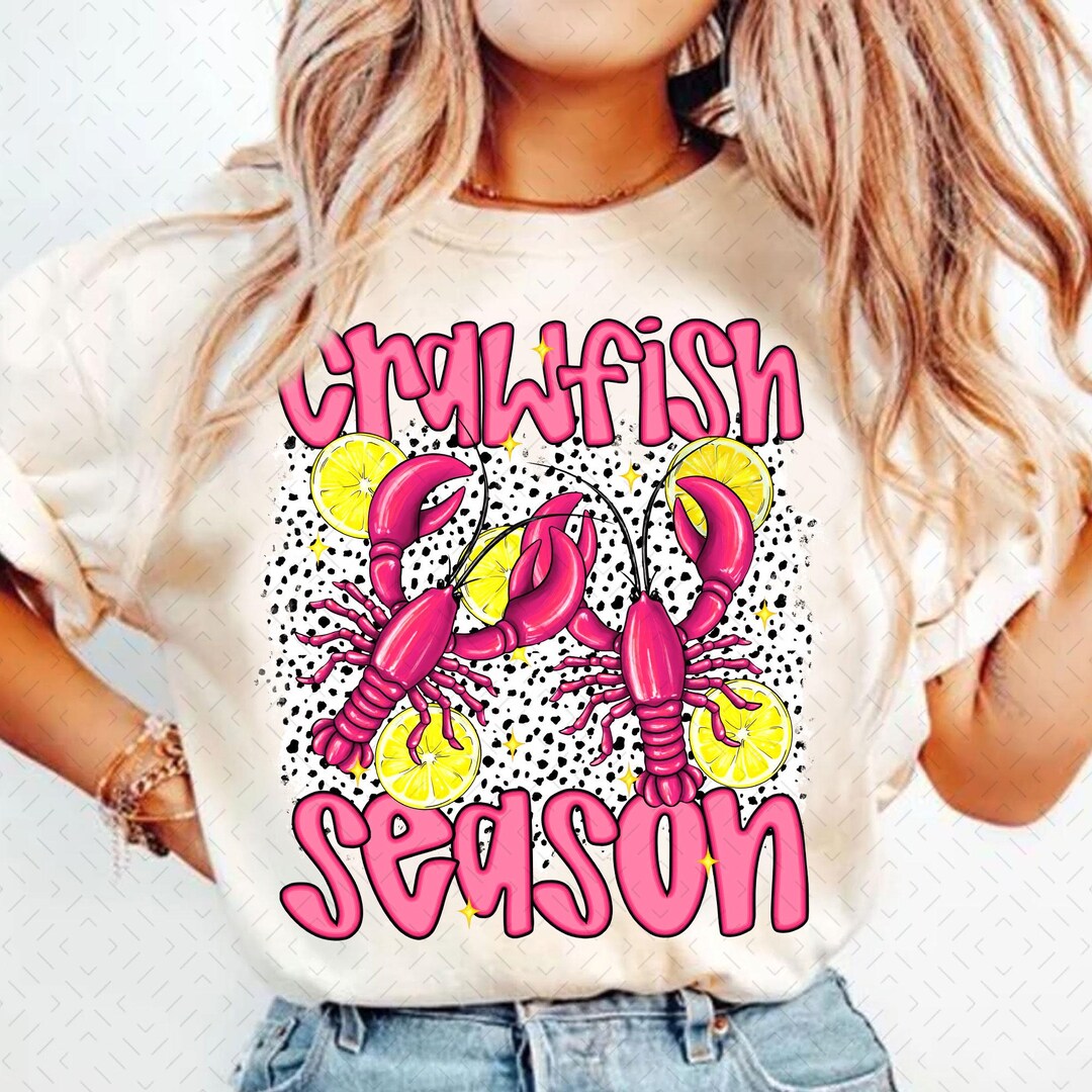 Pink Crawfish Season Preppy Png, Crawfish Png, Crawfish Preppy Png ...
