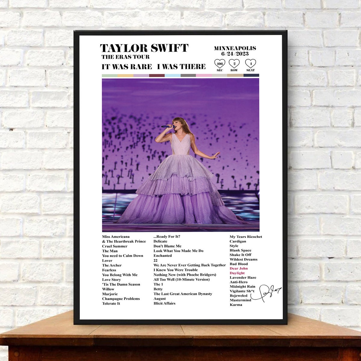 Custom Eras Tour Poster, Taylor The Eras Tour Poster
