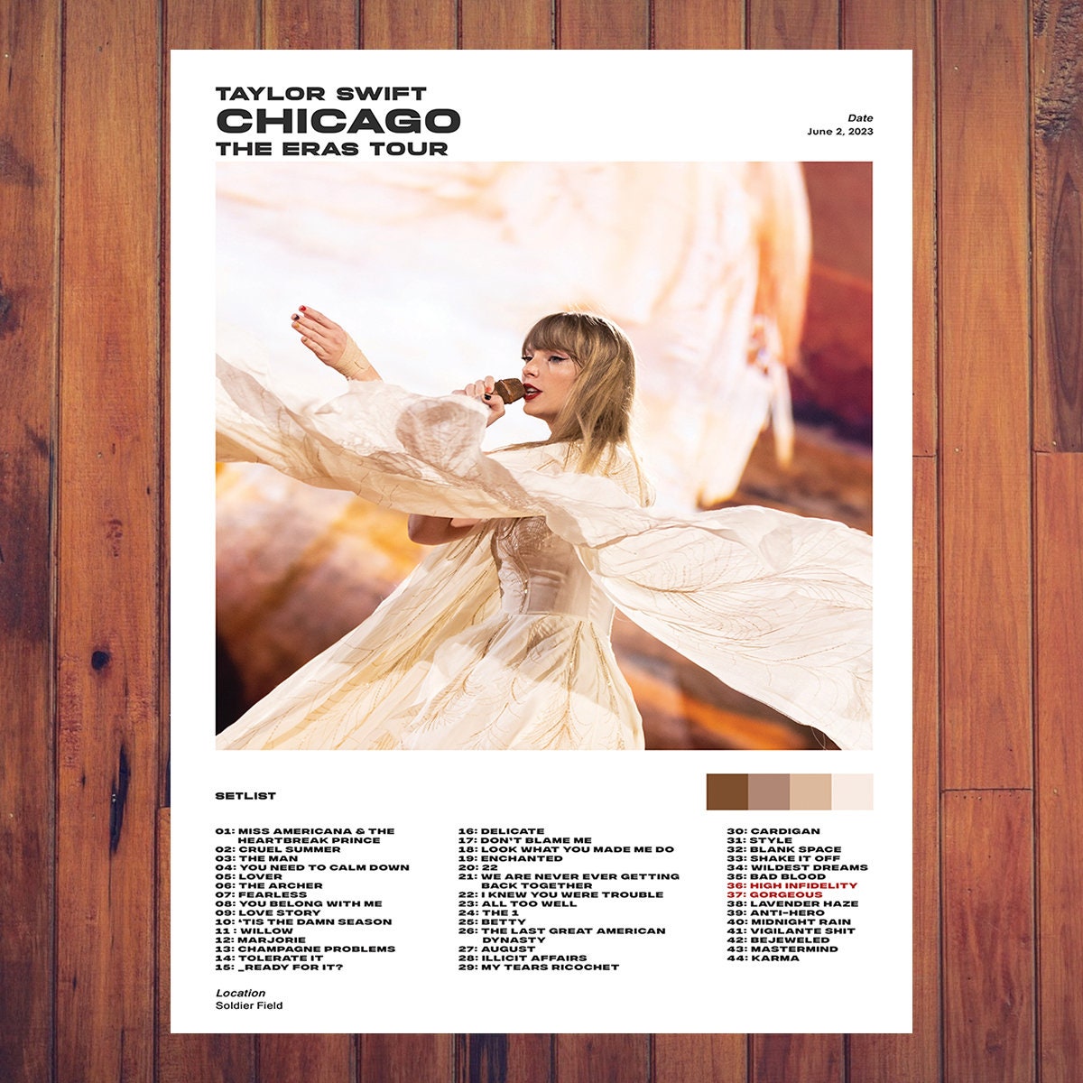 Custom Eras Tour Poster, Taylor Poster, The Eras Tour Setlist Poster ...