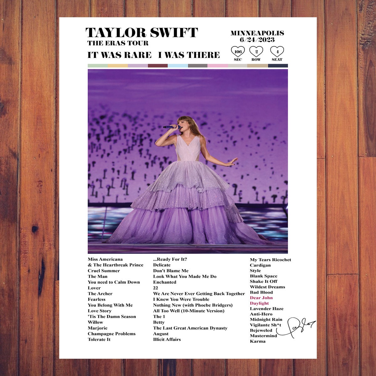 Custom Eras Tour Poster, Taylor The Eras Tour Poster