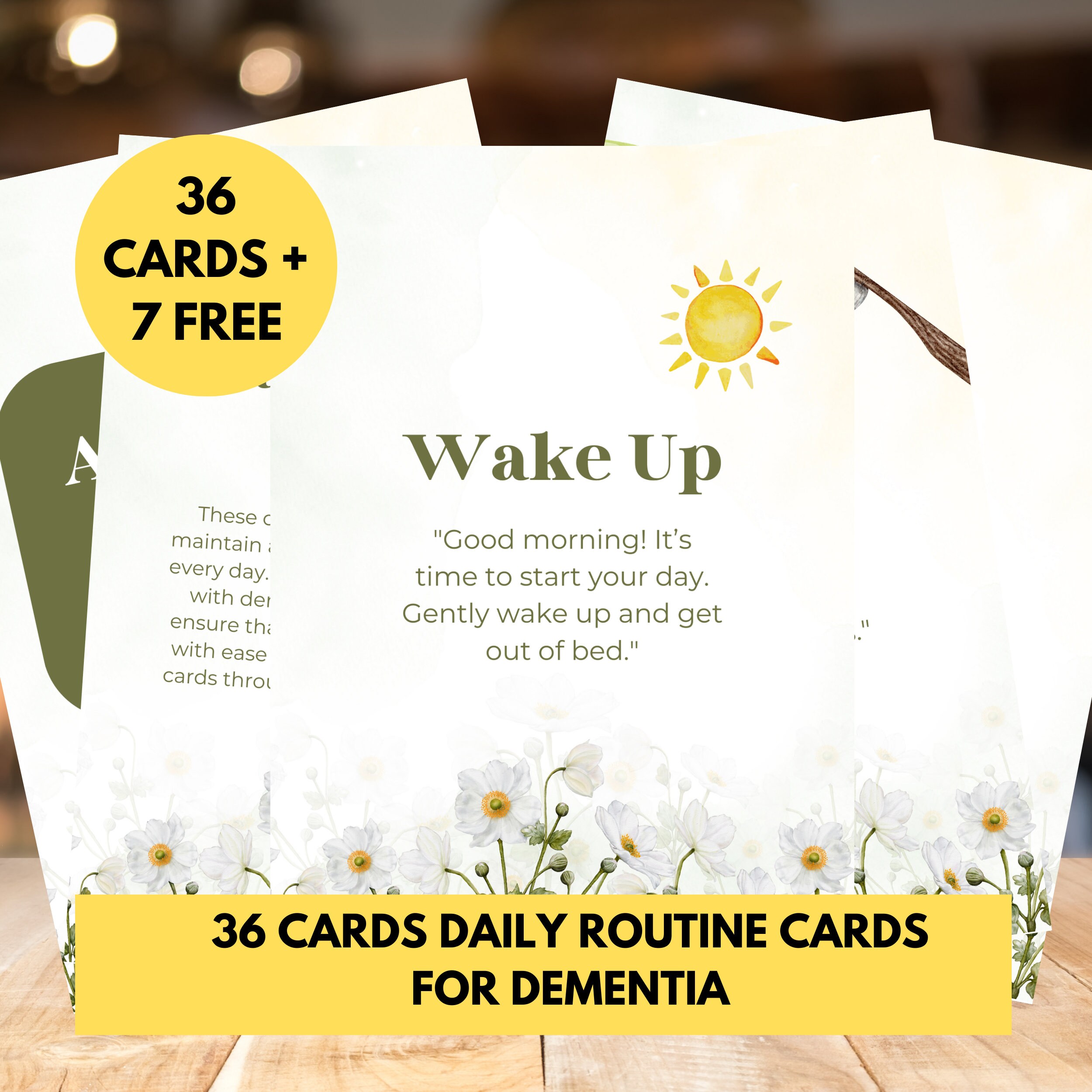36 Daily Routine Cards for Dementia, Printable Daily Routine Cards, 8 ...