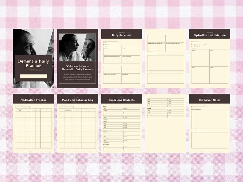 Dementia Daily Planner Printable, Dementia Care Aid, Dementia Daily ...