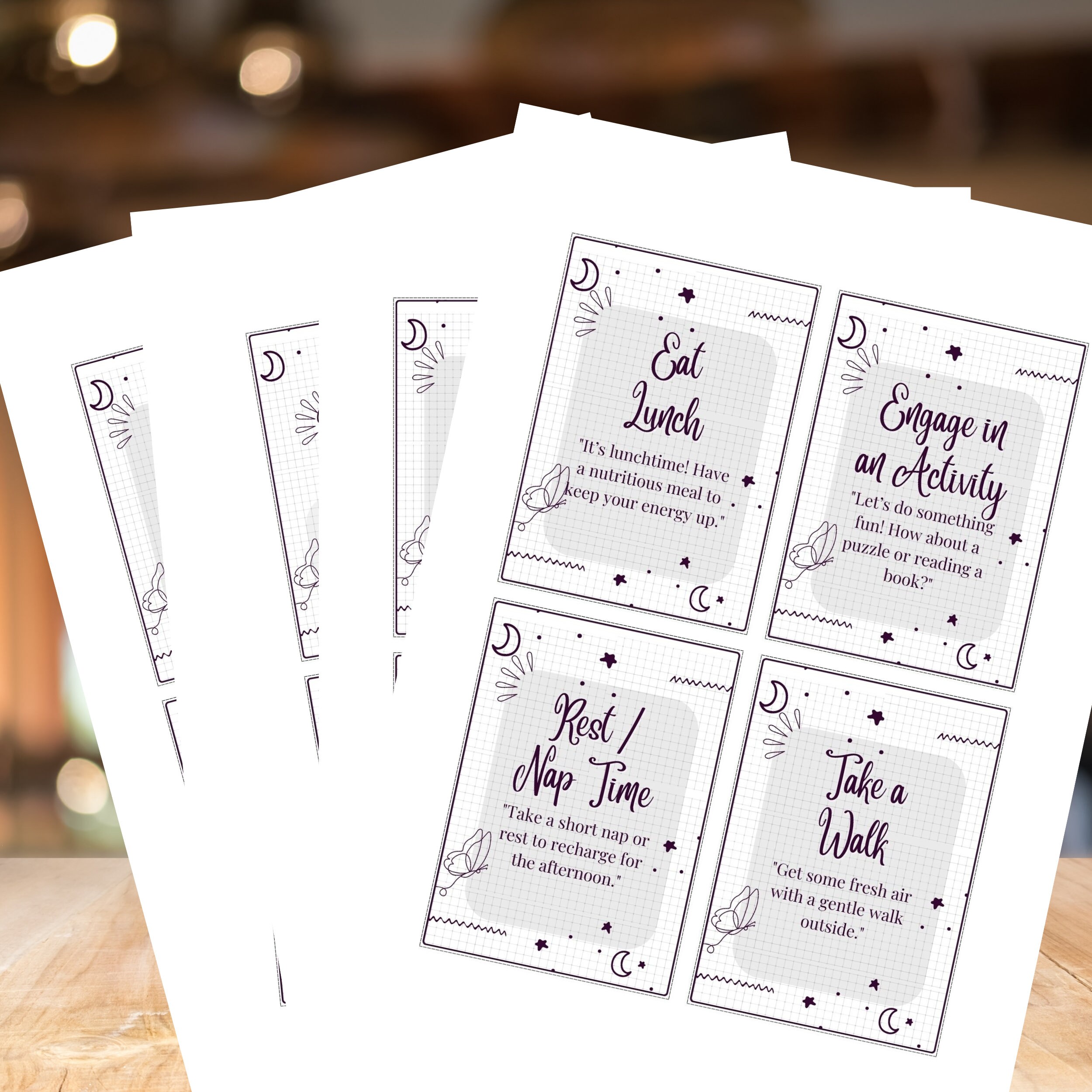 36 Daily Routine Cards for Dementia, Printable Daily Routine Cards, 8 ...