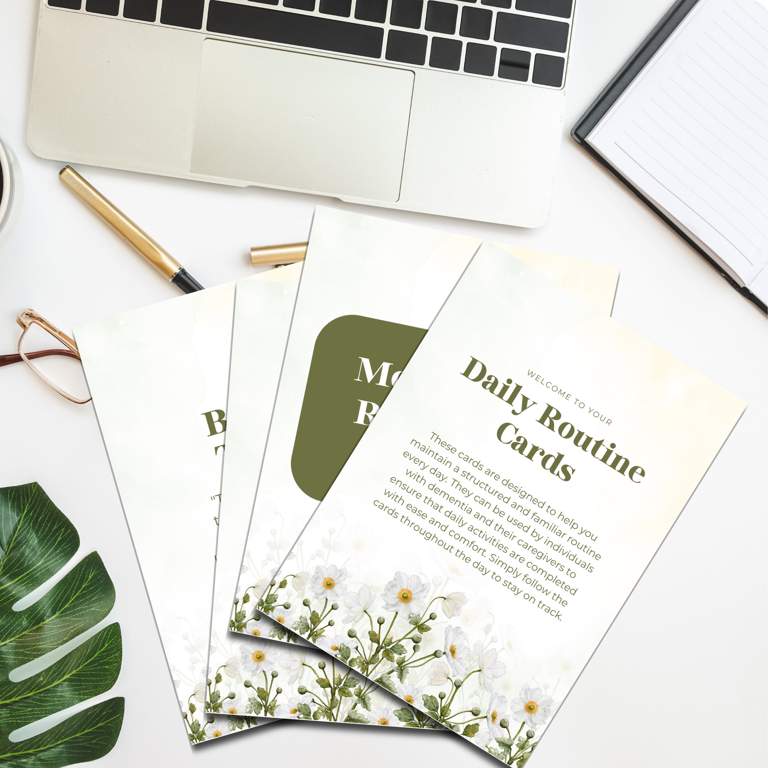 36 Daily Routine Cards for Dementia, Printable Daily Routine Cards, 8 ...