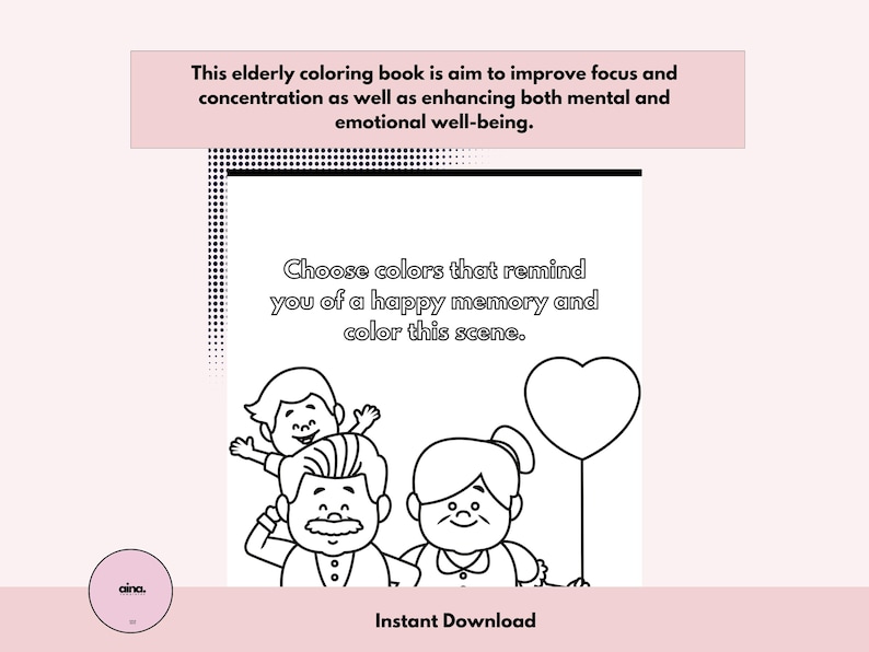 Large Print 25 Coloring Pages for Adult, Coloring Pages for Seniors ...