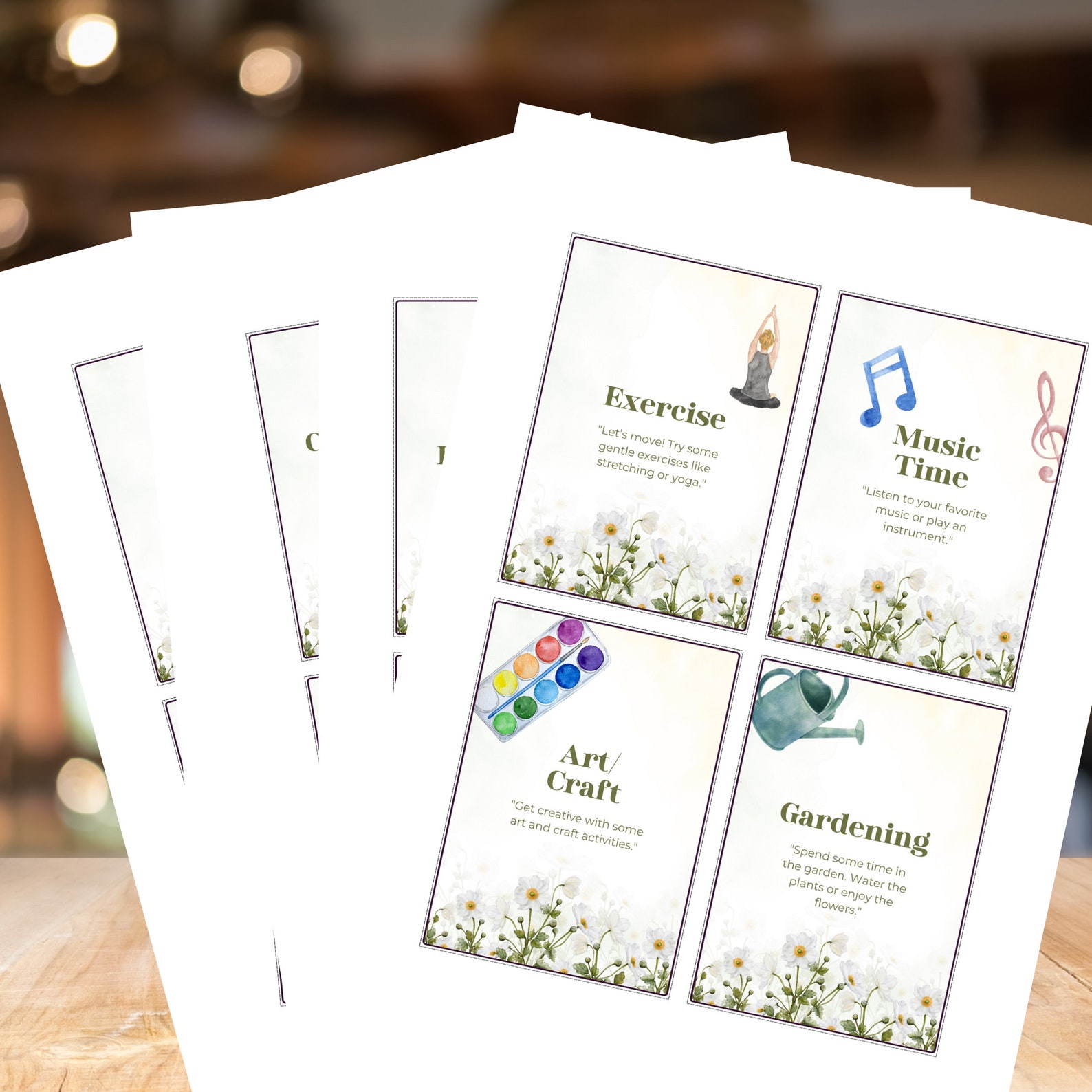 36 Daily Routine Cards for Dementia, Printable Daily Routine Cards, 8 ...