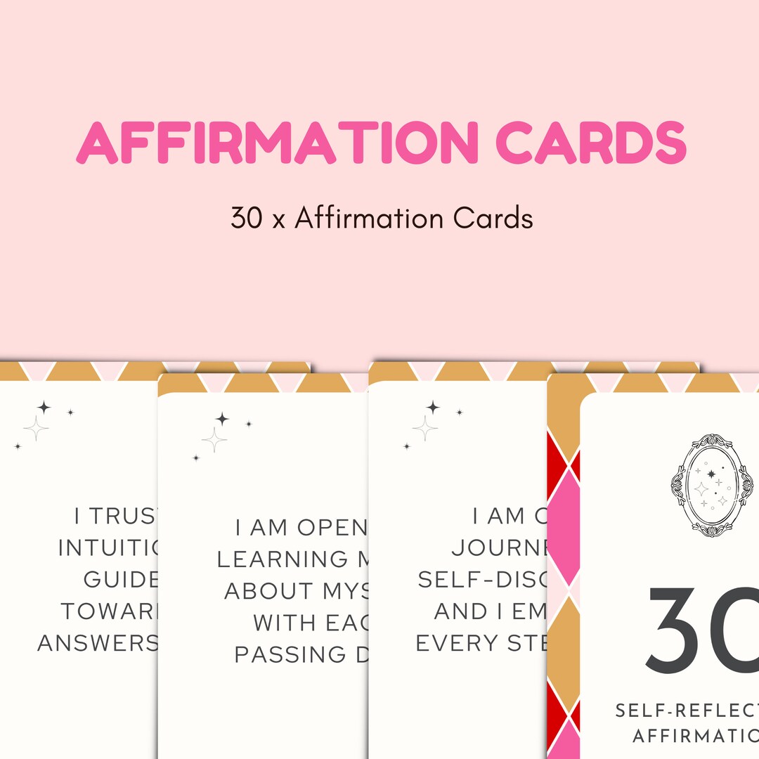 Self Affirmation Cards, Positive Quotes, Printable Affirmation Card ...