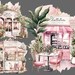 Watercolor Paris Cafe Clipart Digital Watercolor PNG Files - Etsy