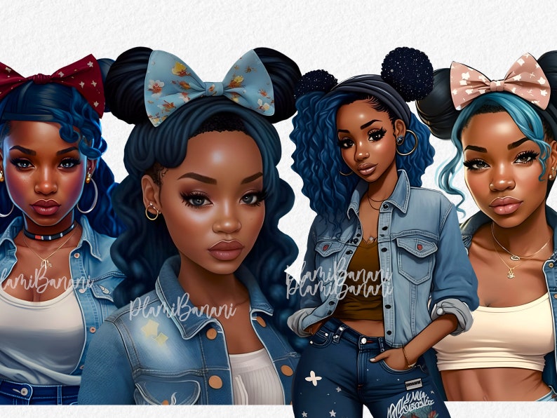 Black Girl Doll PNG Chibi Dolls PNG Clipart Children - Etsy