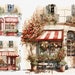Pink Coffee Shop Clipart, Paris Cafe Clip Art, Png. Digital Watercolor ...
