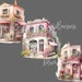 Pink Shop Clipart, Paris Cafe Clip Art, Png. Digital Watercolor. Free ...